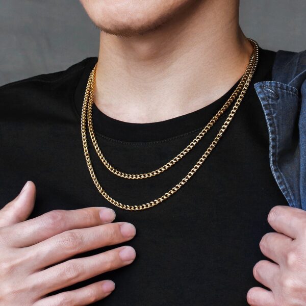 Plain Cuban Chain – 4mm – 18k Gold - ice-switzerland