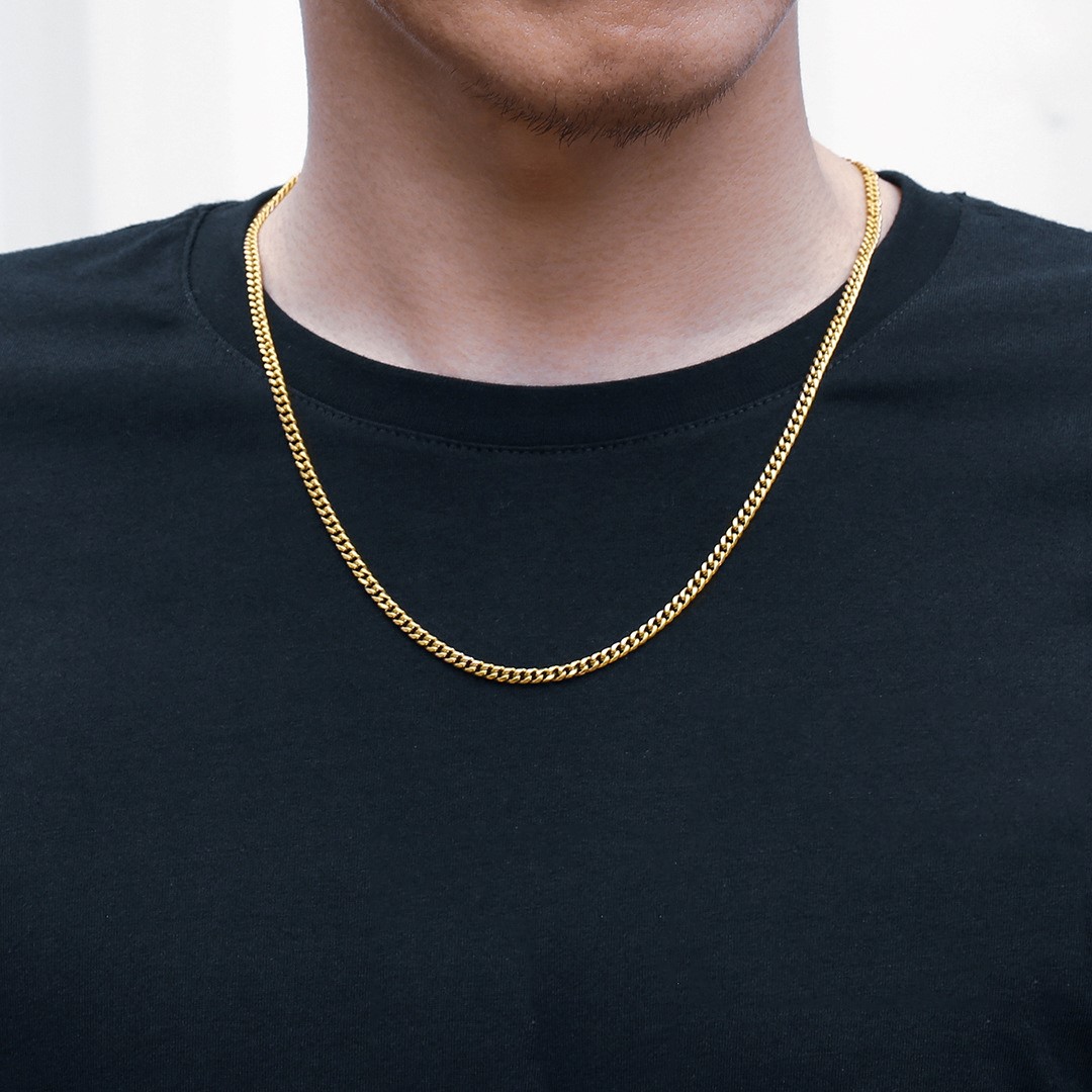 Miami Cuban Link Chain - 3mm - 18k Gold - ice-switzerland